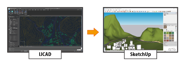 土木DX向けIJCADアドオン、IJMap for SketchUpをリリースしました | AutoCAD(オートキャド)と高い互換性のCAD IJCAD